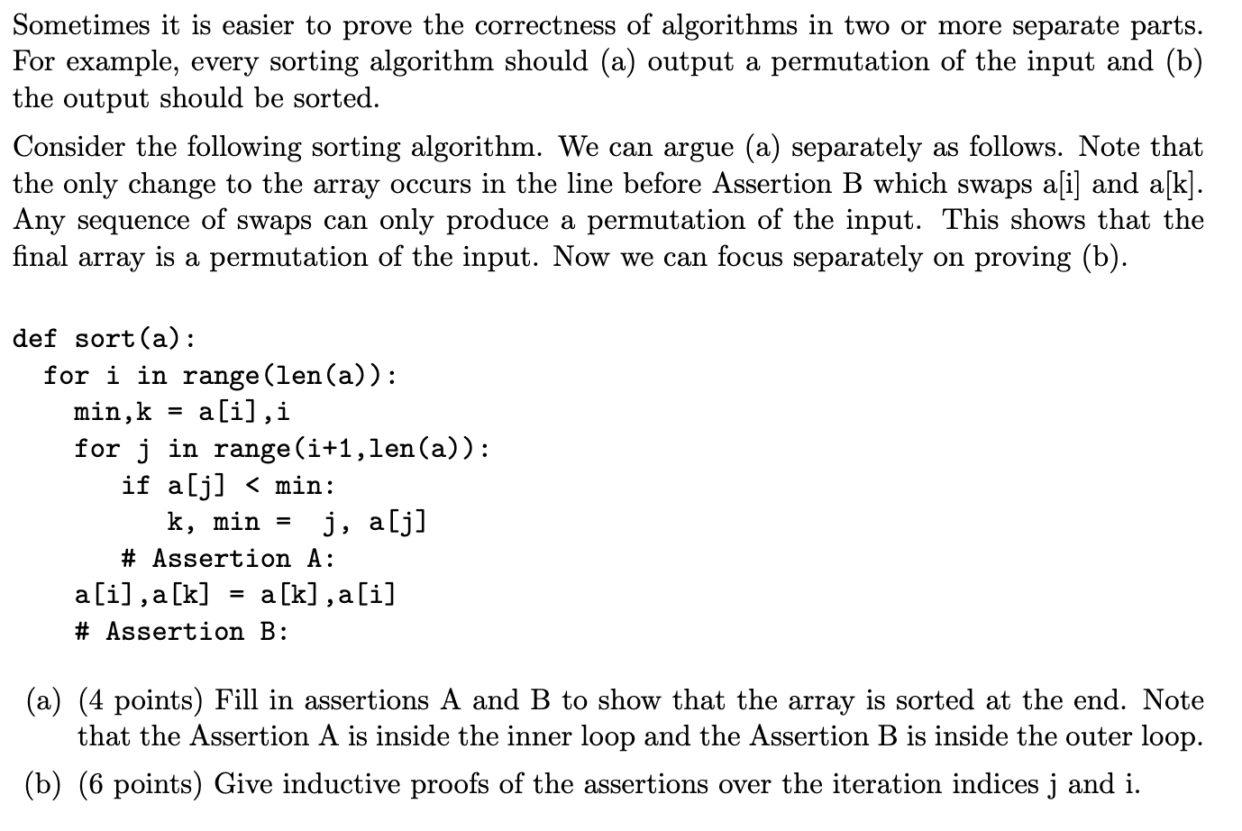 Solved Sometimes it is easier to prove the correctness of | Chegg.com