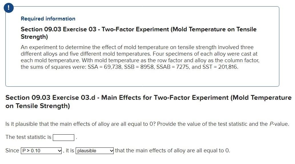 Solved Required information Section 09.03 Exercise 03 - | Chegg.com