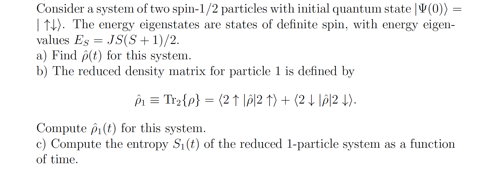 Solved = Consider a system of two spin-1/2 particles with | Chegg.com