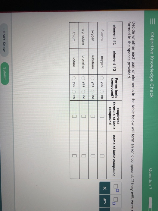 Solved Objective Knowledge Check Question 7 Decide whether | Chegg.com