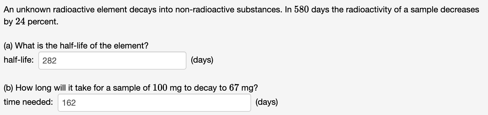 Solved An unknown radioactive element decays into | Chegg.com
