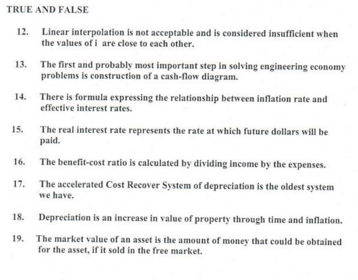 Solved TRUE AND FALSE Linear interpolation is not acceptable | Chegg.com