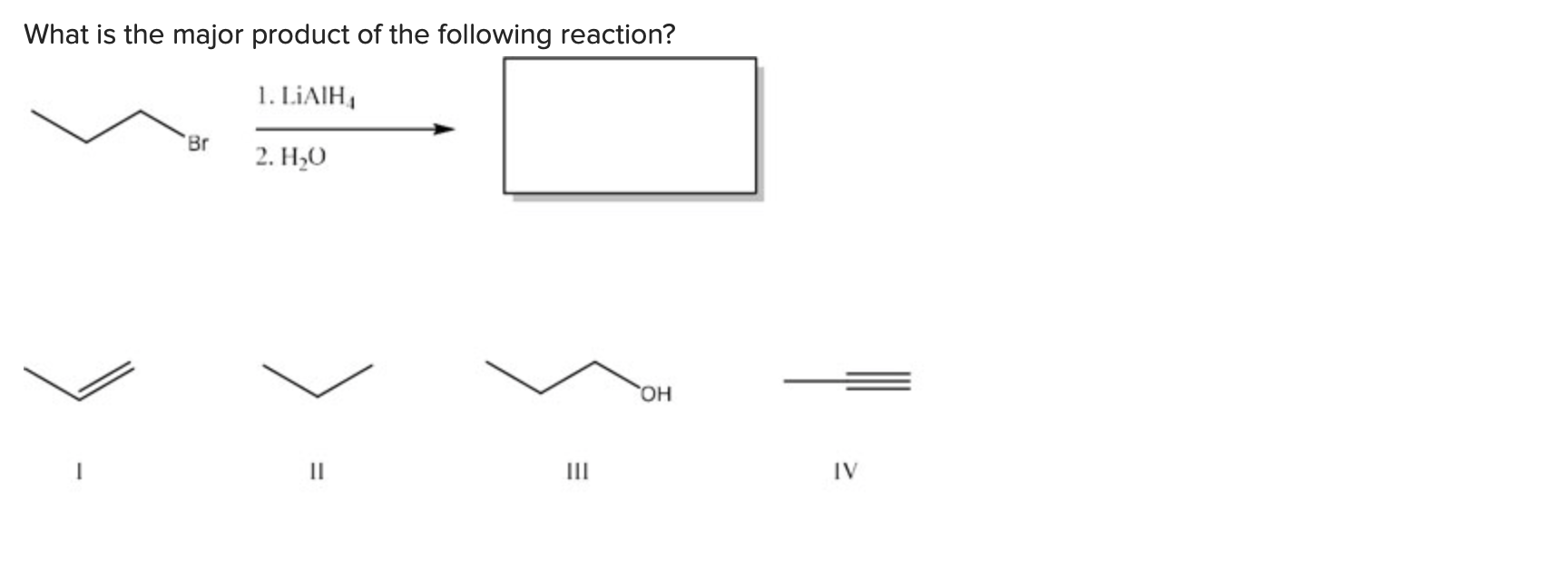 Solved What is the major product of the following reaction? | Chegg.com