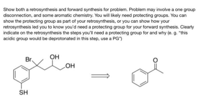 Solved Show both a retrosynthesis and forward synthesis for | Chegg.com