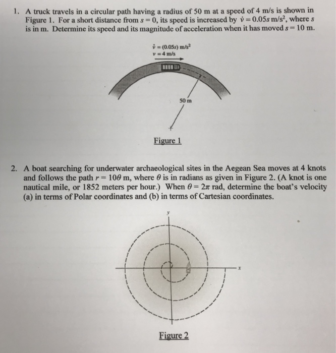 Solved A truck travels in a circular path having a radius of | Chegg.com