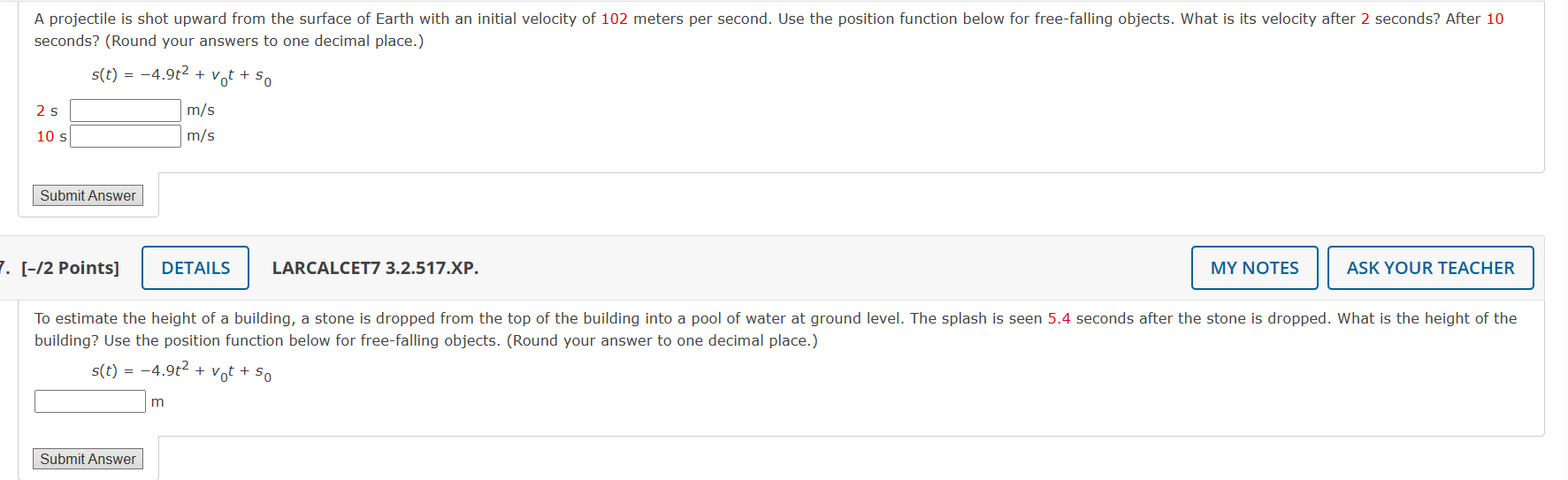 Solved seconds? (Round your answers to one decimal | Chegg.com