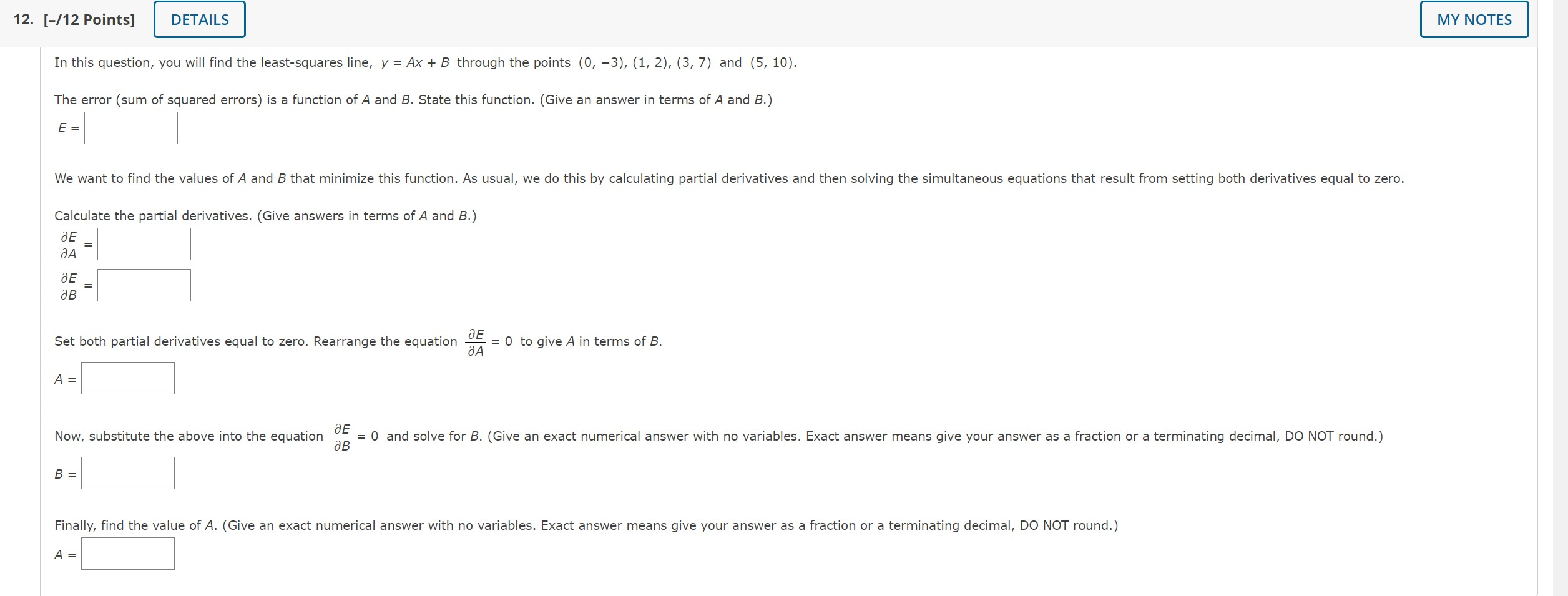 Solved In this question, you will find the least-squares | Chegg.com