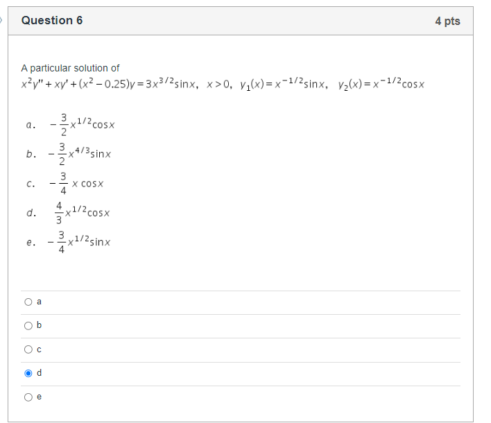Solved Find a particular solution of the given | Chegg.com