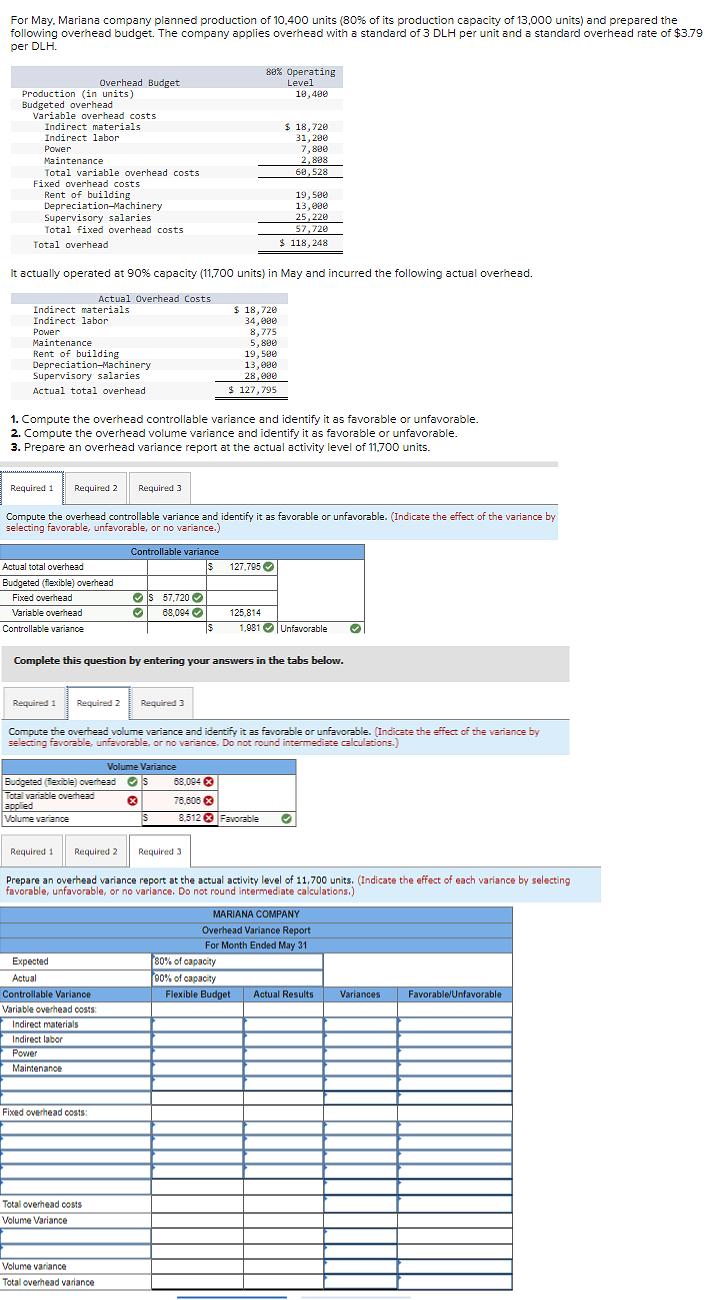 Solved 1. Compute the overhead controllable variance and | Chegg.com