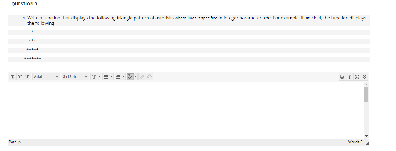 Solved QUESTION 3 1. Write a function that displays the | Chegg.com