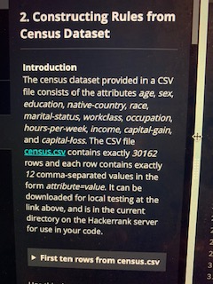 2. Constructing Rules from Census Dataset | Chegg.com