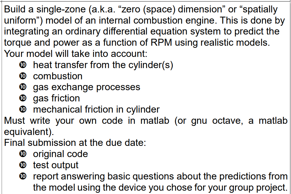 Solved Build a single-zone (a.k.a. "zero (space) dimension" | Chegg.com