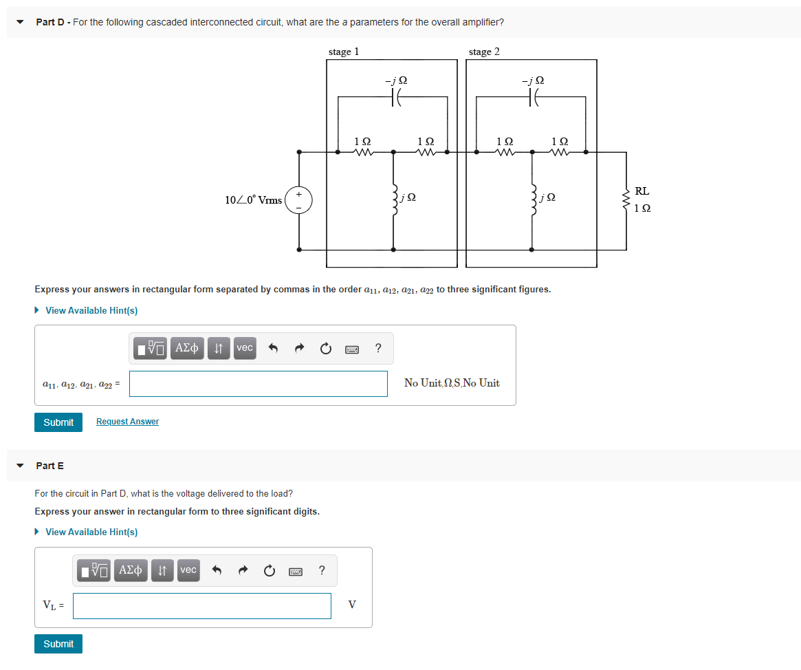 Solved Learning Goal: Analyze interconnected two-port | Chegg.com