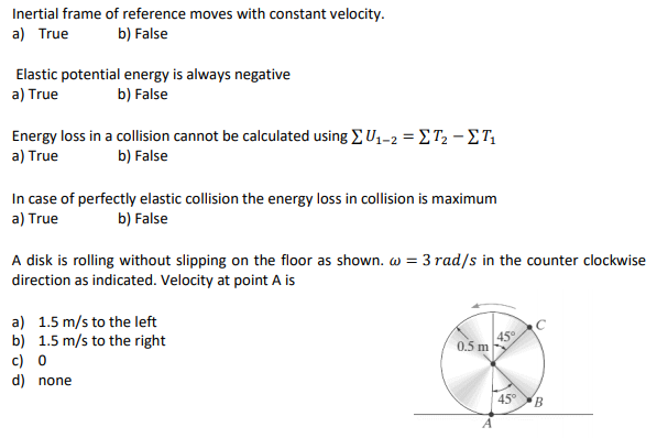 Solved Inertial frame of reference moves with constant | Chegg.com