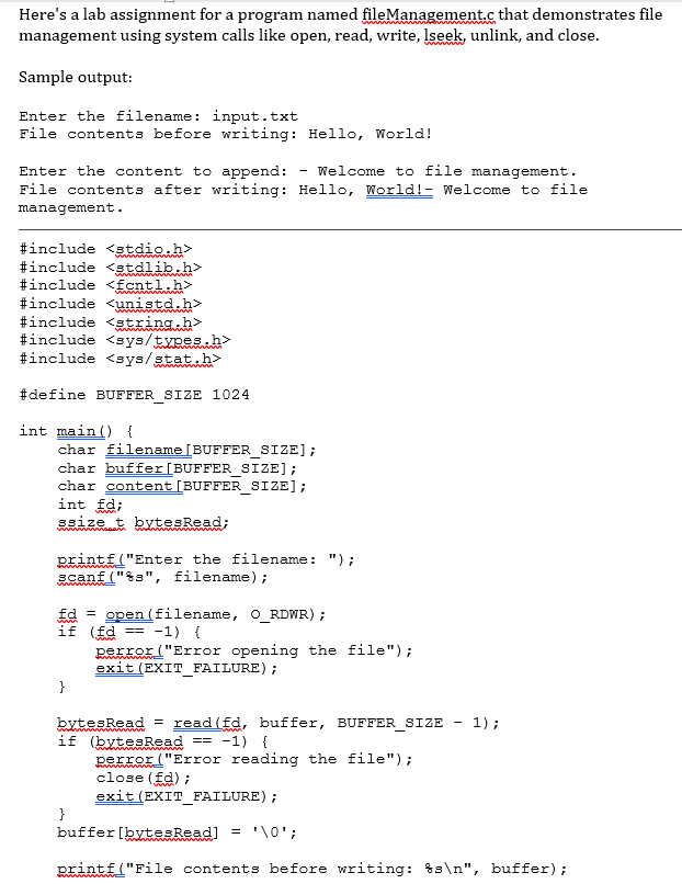 Solved help this problem and when i use gcc -o | Chegg.com