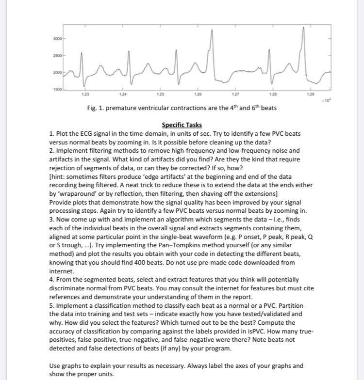 The Goal of this project is to identify Premature | Chegg.com