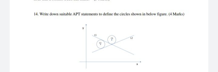 Solved 14 Write Down Suitable Apt Statements To Define The 