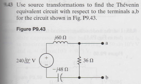 Solved 13 Use source transformations to find the Thévenin | Chegg.com