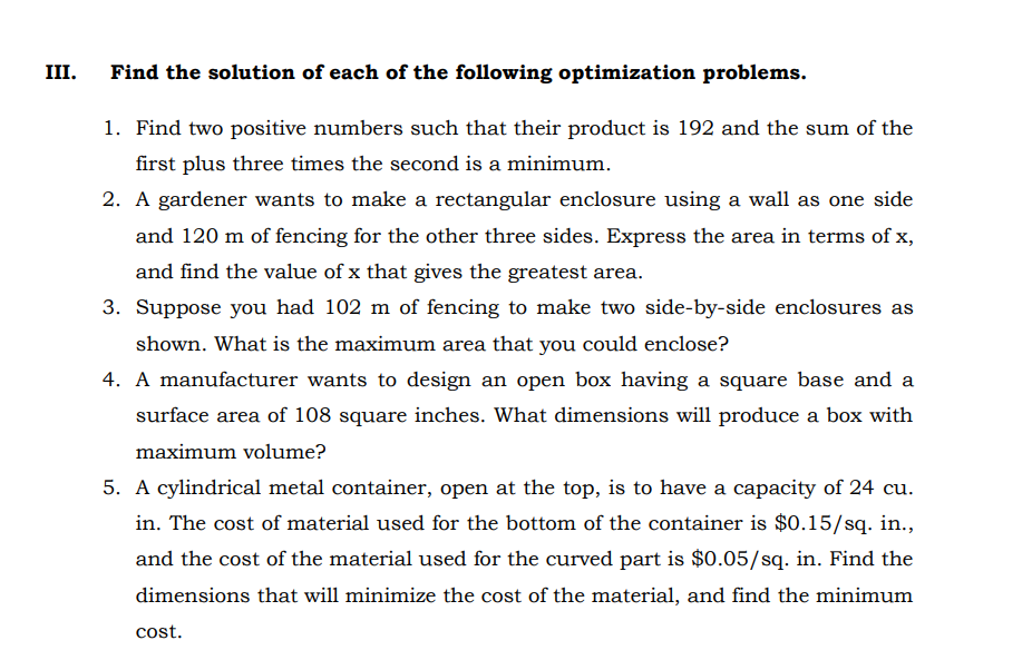 Solved Find the solution of each of the following | Chegg.com