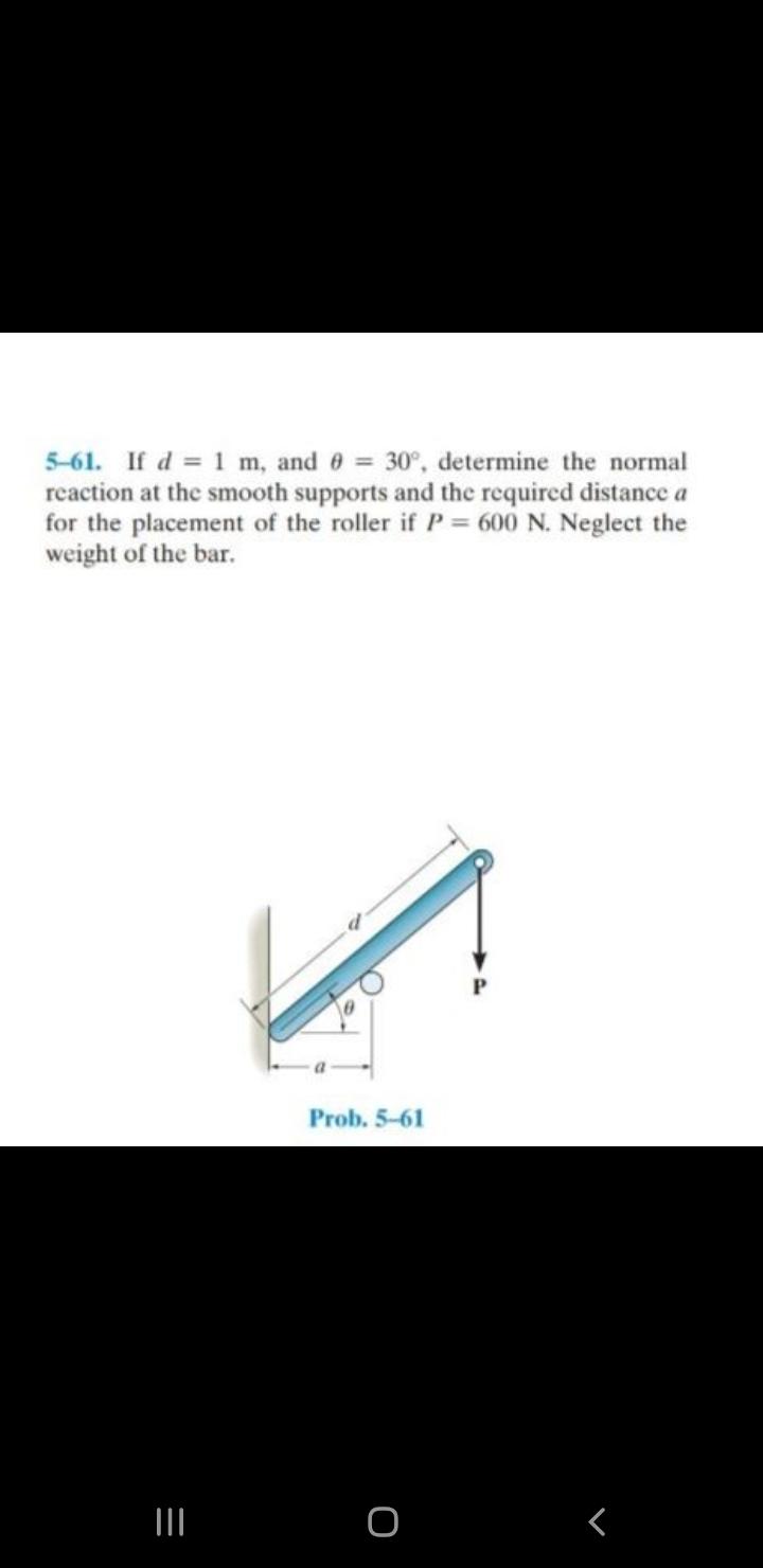 Solved 5 61 If D 1 M And 30° Determine The Normal