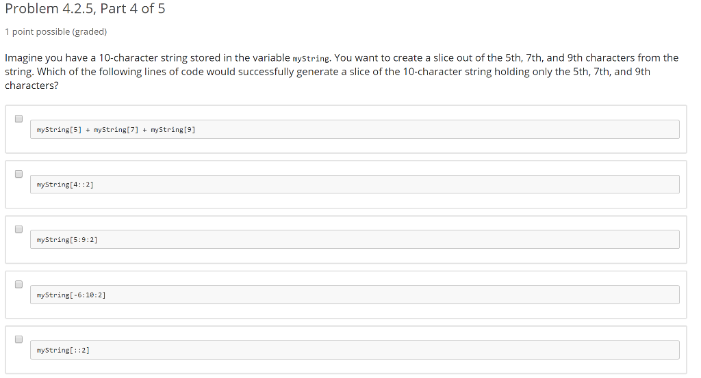 Solved Problem 4.2.5 Bookmark this page Problem 4.2.5, Part | Chegg.com