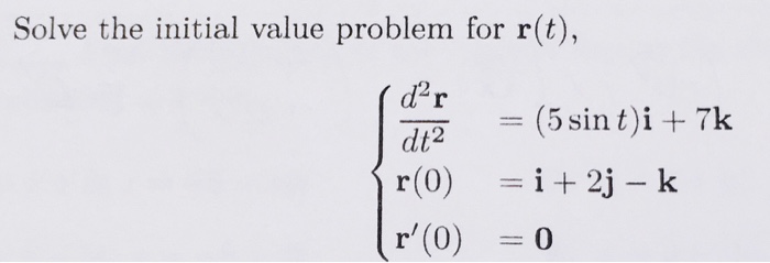 Solved Solve the initial value problem for r(t), d2r dt2 | Chegg.com