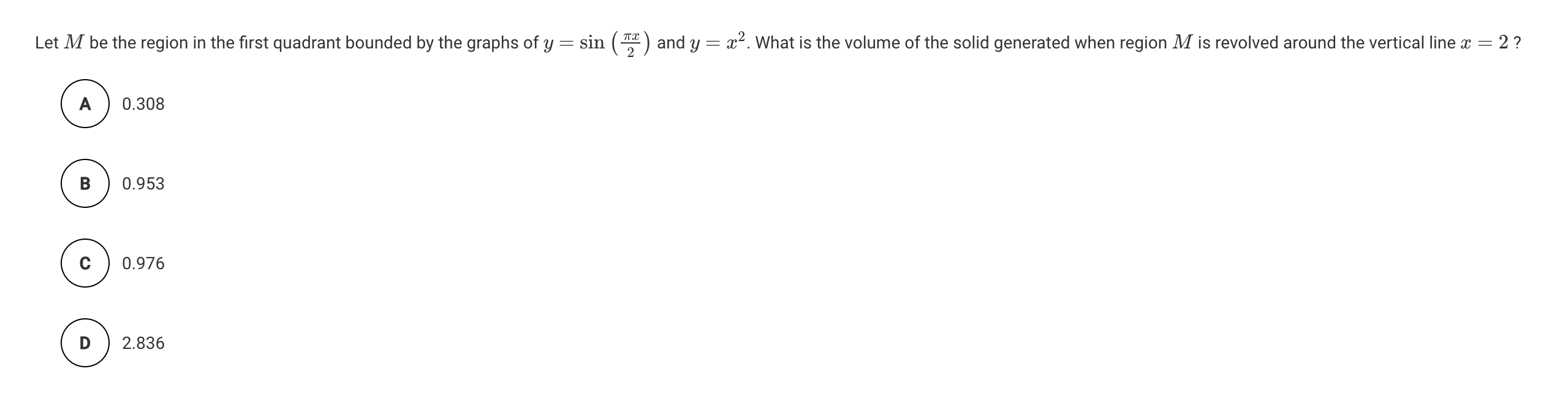 Solved Question 2 A 0.2 0.4 0.6 0.8 1.0 Let M be the | Chegg.com