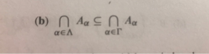 Solved 7. LetA be a nonempty indexing set and let A (Ae l e | Chegg.com