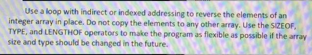 Use a loop with indirect or indexed addressing to | Chegg.com
