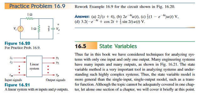Solved Practice Problem 16.9 Rework Example 16.9 for the | Chegg.com