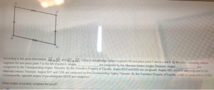 Solved The following is an incomplete flowchart proving that | Chegg.com