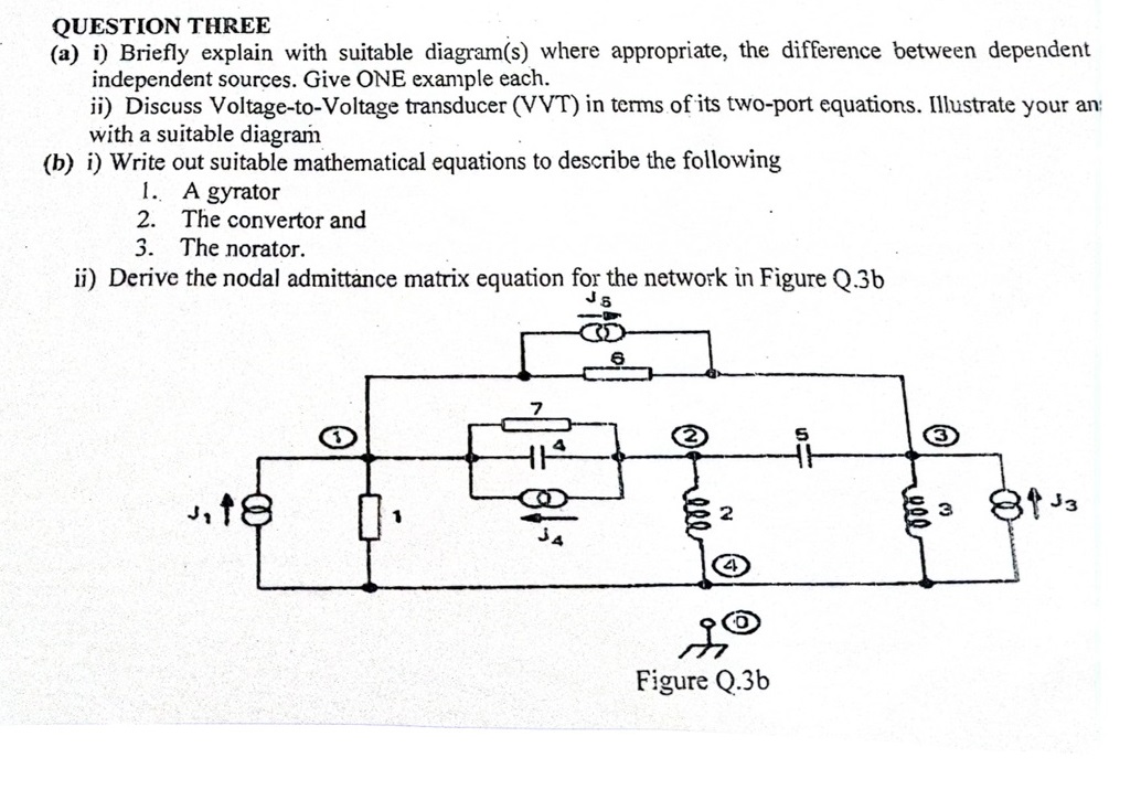 Solved QUESTION THREE (a) ﻿i) ﻿Briefly explain with suitable | Chegg.com