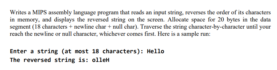 Solved Writes a MIPS assembly language program that reads an | Chegg.com