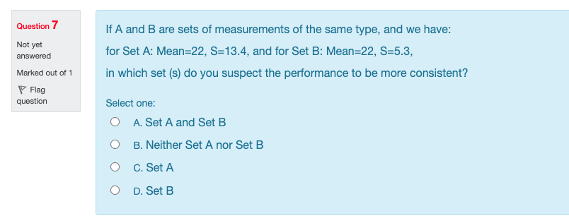 Solved Question 7 Not yet answered Marked out of 1 Flag | Chegg.com