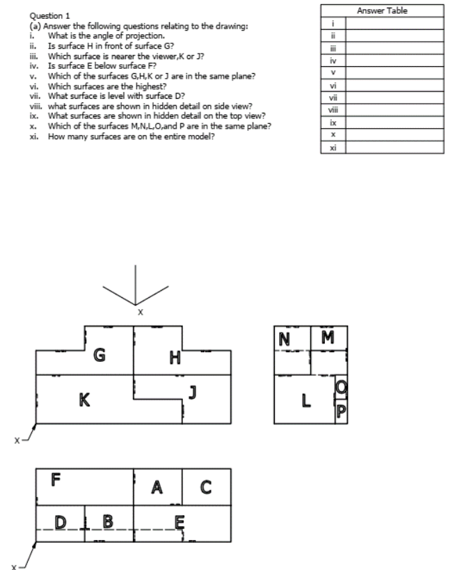 Solved b) Draw Isometric View of block using axes indicated. | Chegg.com
