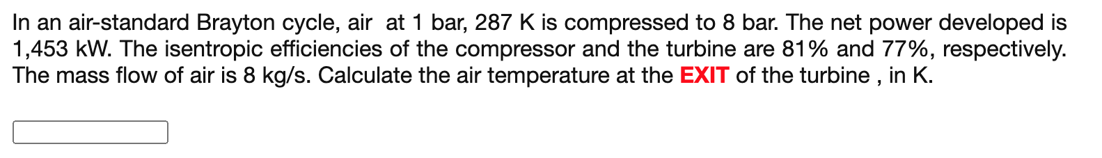 Solved Cp= 1.005 kJ/kg.K; R= 0.287 kJ/kg.K; y= 1.4 In an | Chegg.com
