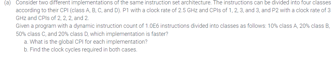 Solved (a) ﻿Consider two different implementations of the | Chegg.com
