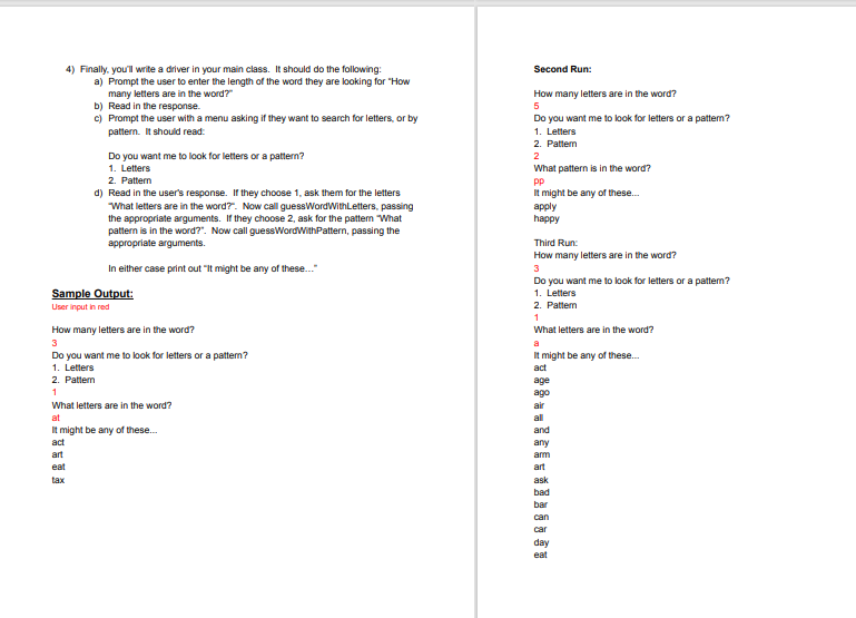 Solved CSE1322 Assignment 2 3) In your main class, write the | Chegg.com