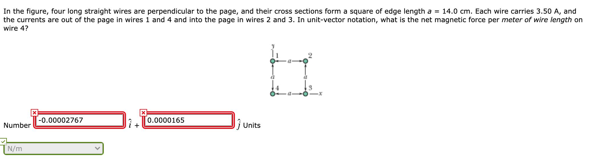 Solved In The Figure Four Long Straight Wires Are