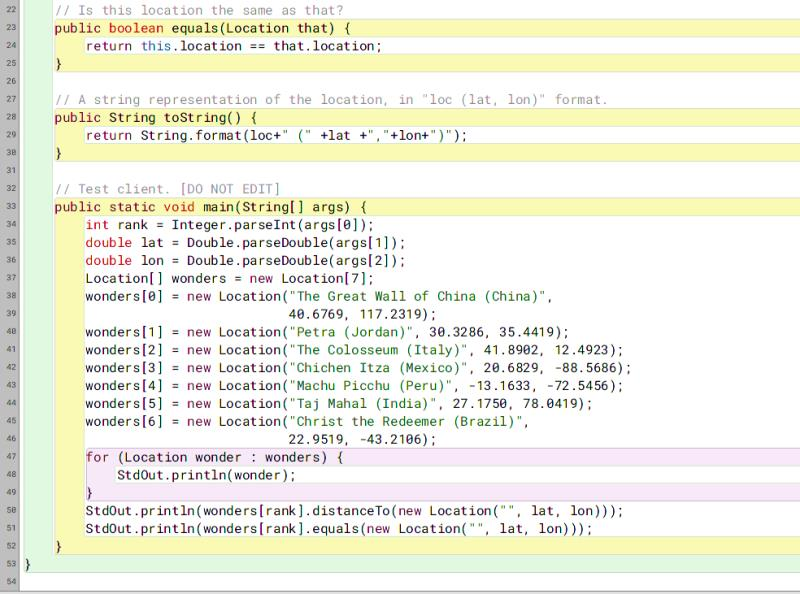 Solved Problem.(Geo Location) Implement an immutable date | Chegg.com