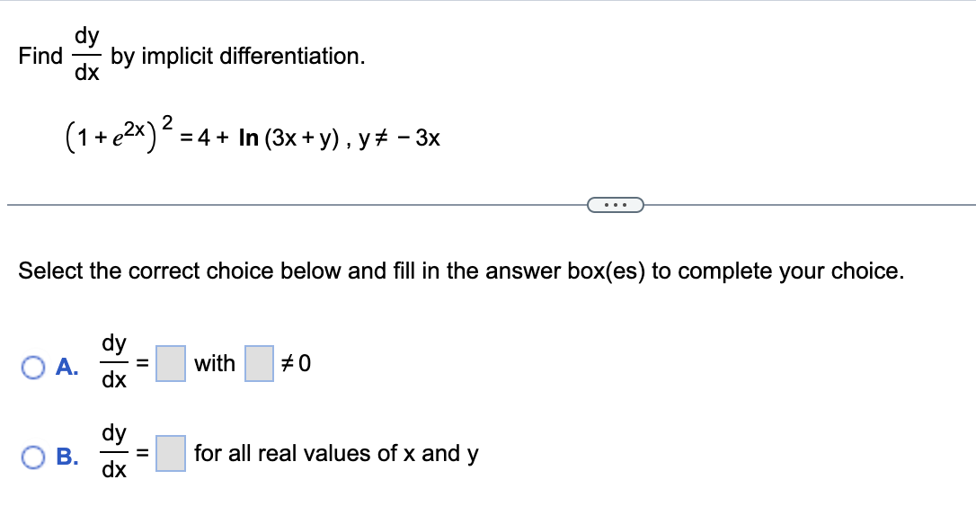 Solved Find dydx ﻿by implicit | Chegg.com