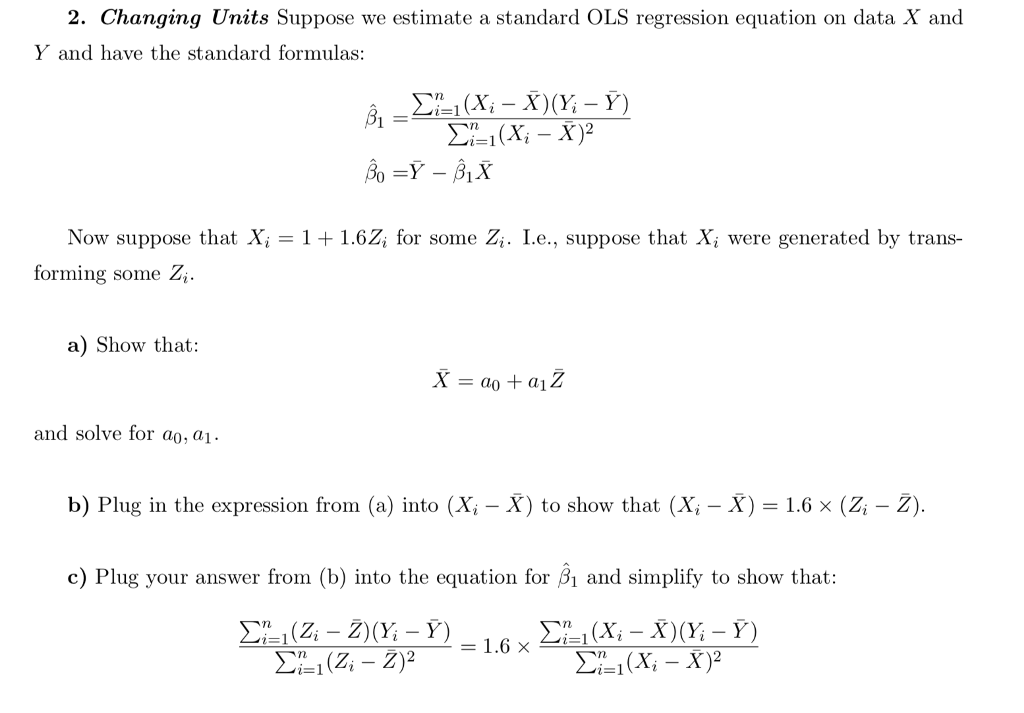 Solved Please solve the econometrics problems a,b,c,d, g | Chegg.com
