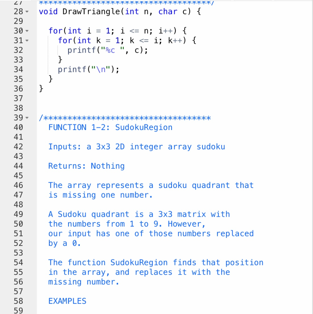 Solved THE FUNCTIONS Next, here are the general descriptions | Chegg.com