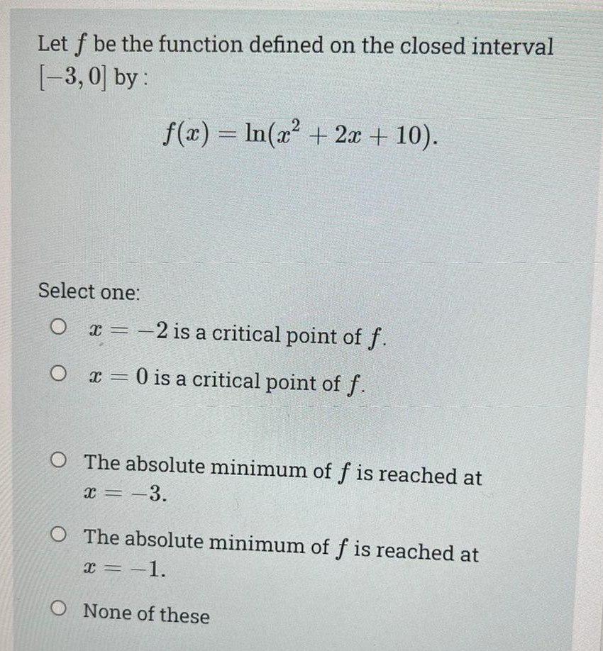 Solved Let f be the function defined on the closed interval | Chegg.com