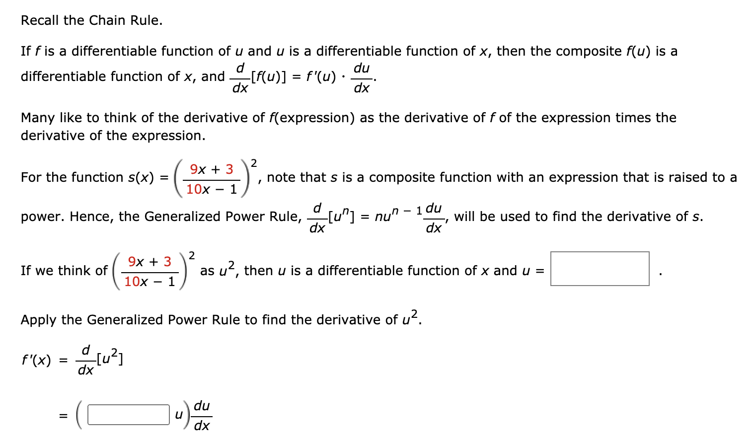 Solved Recall the Chain Rule. If f is a differentiable | Chegg.com