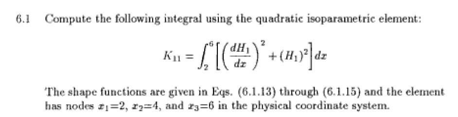 Solved Compute the following integral using the quadratic | Chegg.com