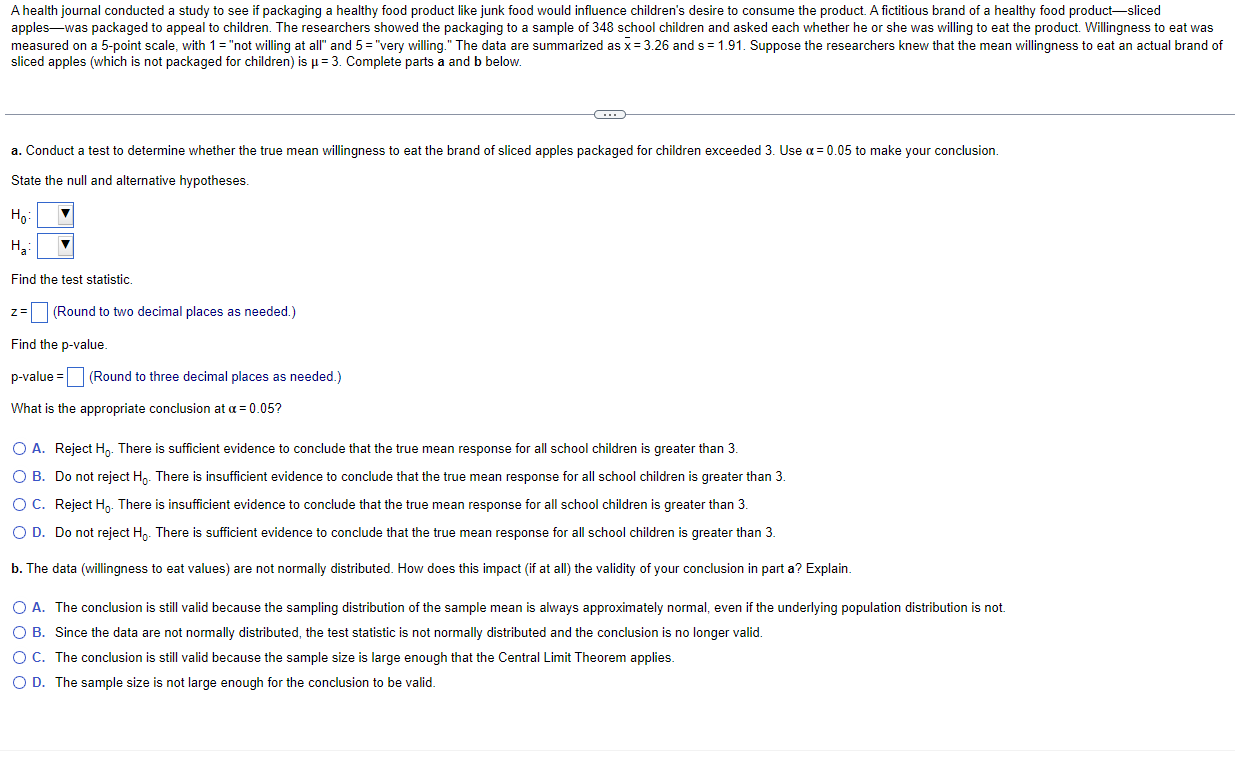 Solved STATS HELP! A health journal conducted a study to | Chegg.com