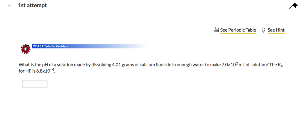 Solved 1st attempt See Periodic Table See Hint COAST | Chegg.com