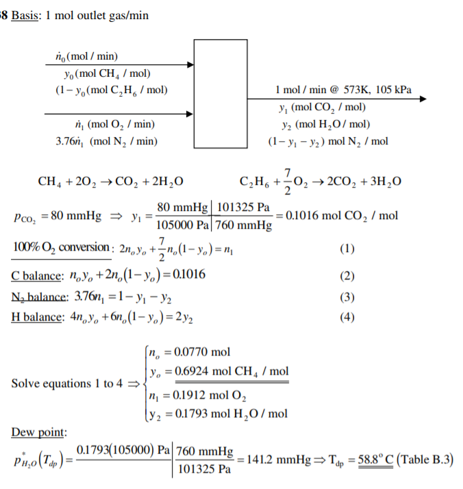 Solved A fuel gas containing methane and ethane is burned | Chegg.com