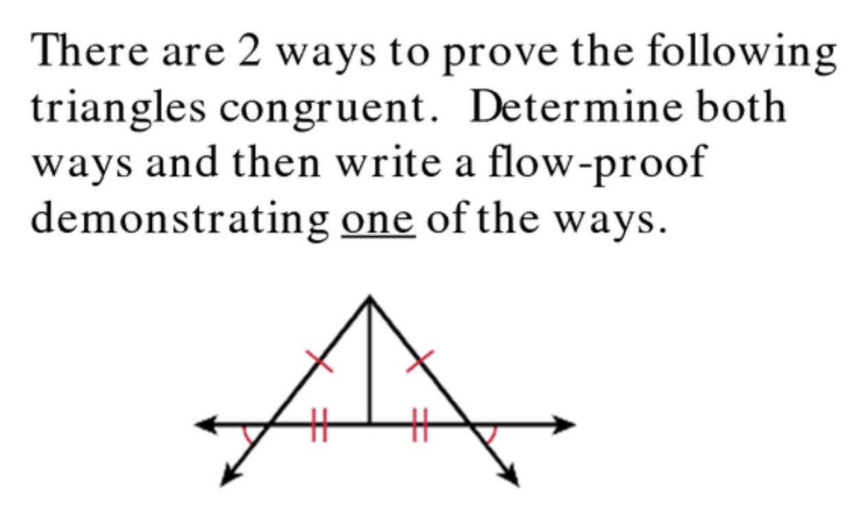 Solved There are 2 ways to prove the following triangles | Chegg.com